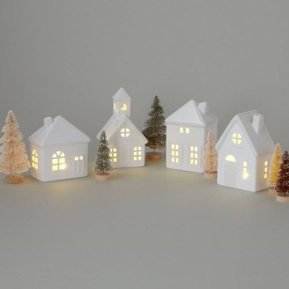 Target | Holiday | Target Wondershop Battery Ceramic Houses With Trees ...